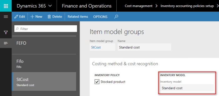 How to set up standard costs for direct materials in Dynamics 365 for ...